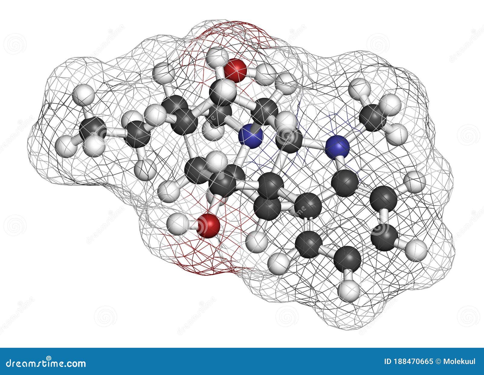 Ajmaline Molecular Structure, 3d Model Gilurytmal, Structural Chemical ...