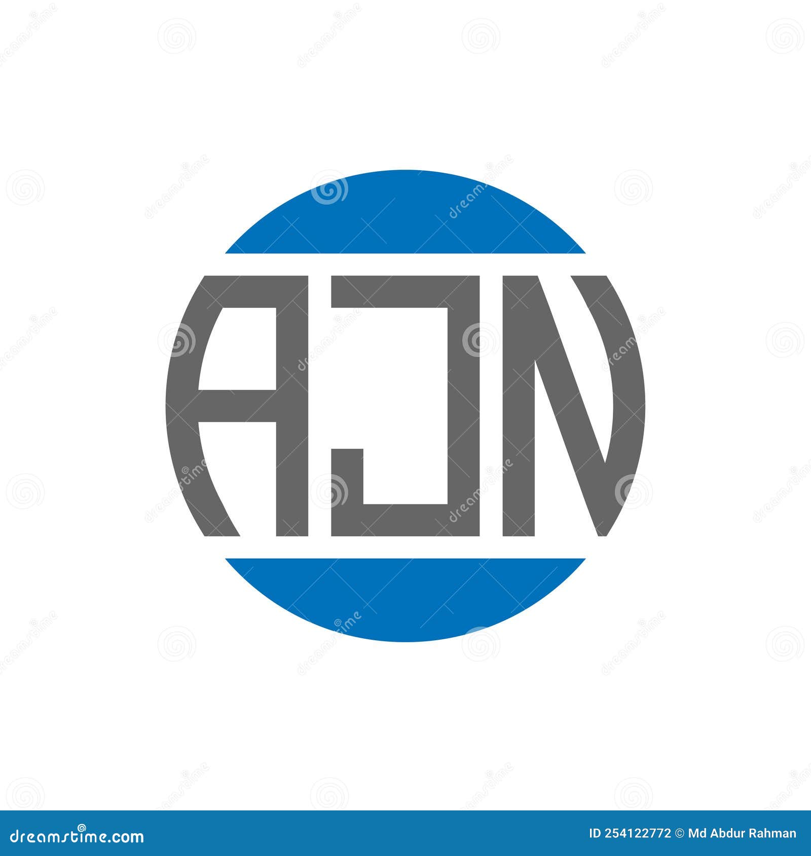 AJN Letter Logo Design on White Background. AJN Creative Initials ...