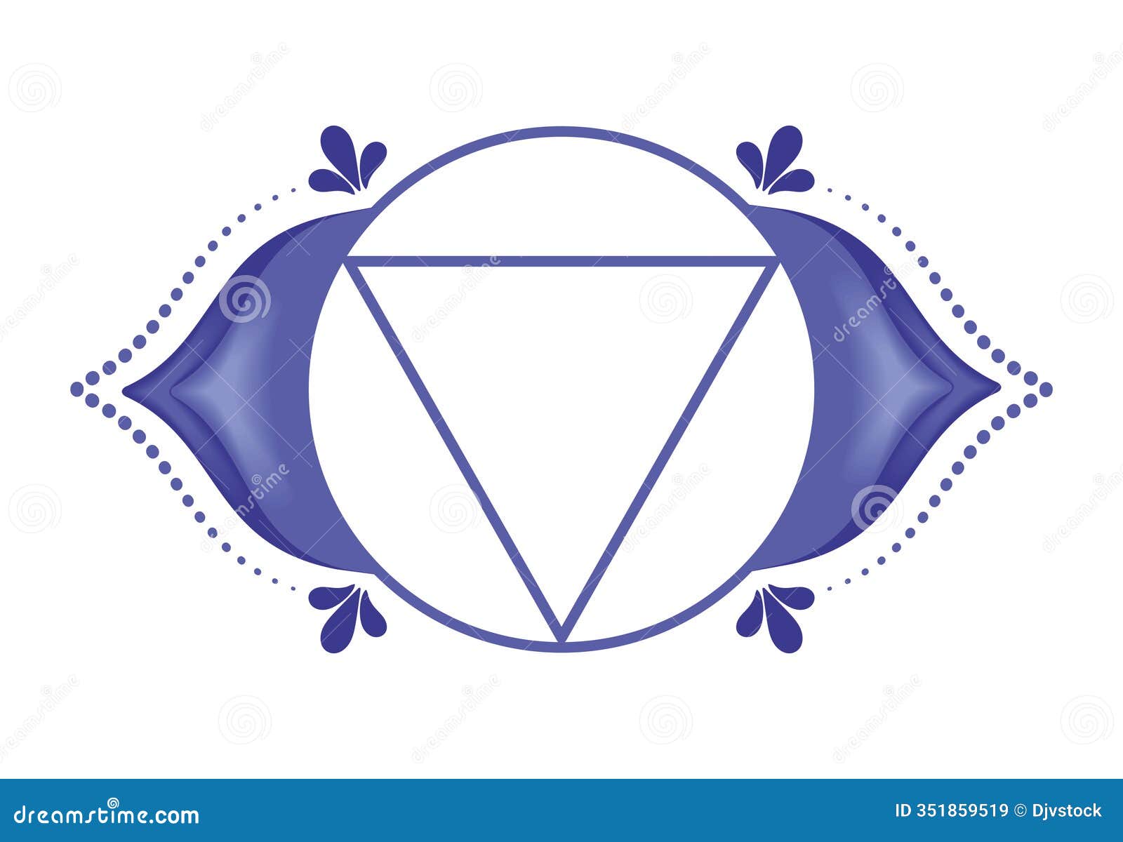 Ajna, Third Eye Chakra Symbol. Colorful Mandala. Vector Illustration ...