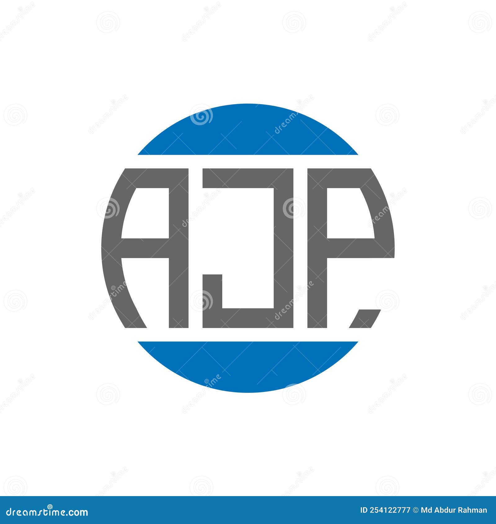 AJP Letter Logo Design on White Background. AJP Creative Initials ...