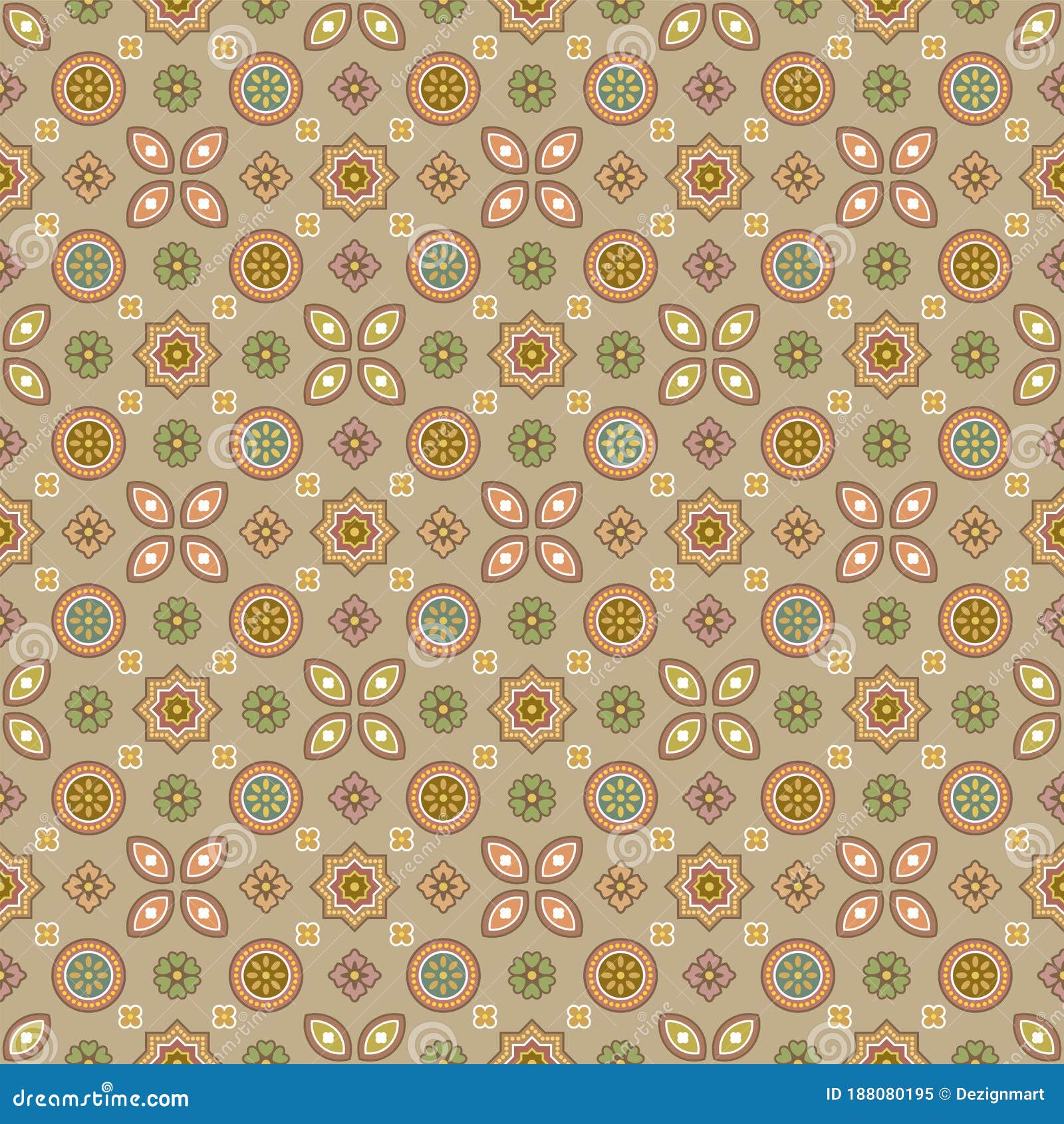 Sindhi Colourful Red Ajrak Pattern Stock Vector - Illustration of ...