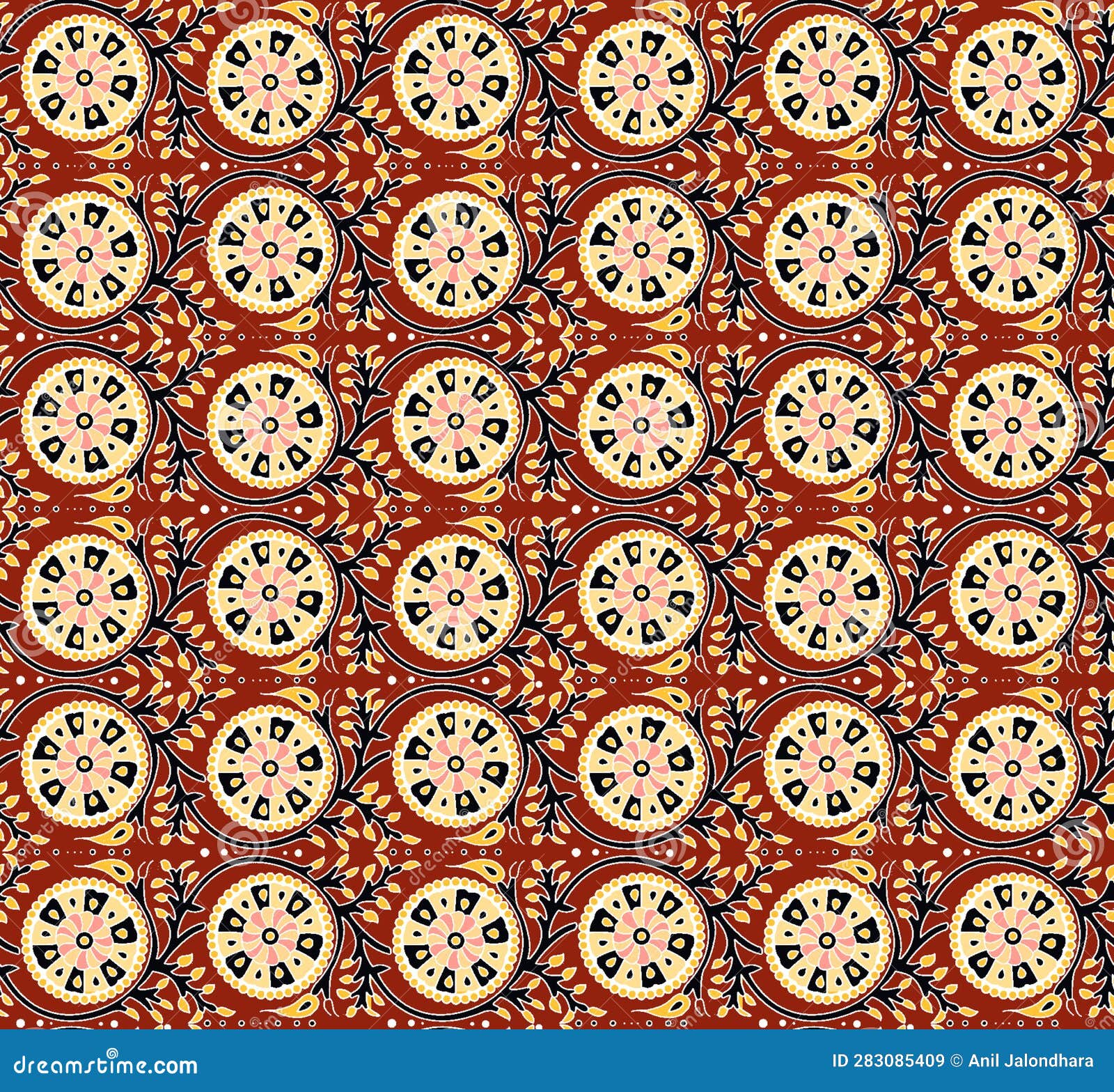 Ajrakh Type Multi Colour Work Embrodary Effect Abstract Texture Pattern ...