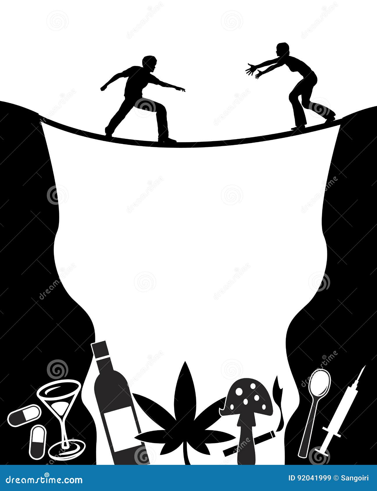 Ajuda da toxicodependência ilustração stock. Ilustração de ajuda - 92041999