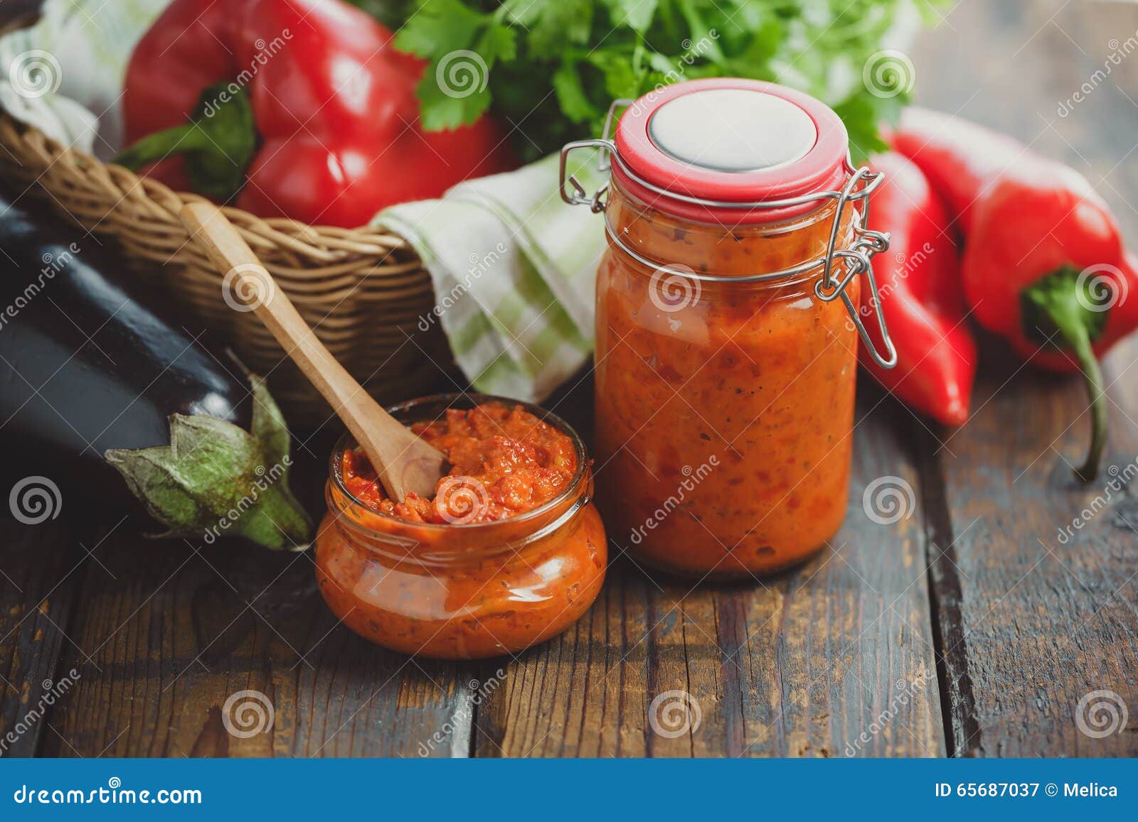 Ajvar stock image. Image of delicious, eggplant, gourmet - 65687037