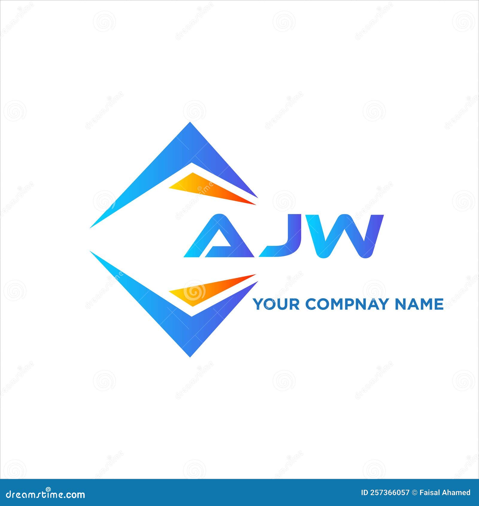 AJW Abstract Technology Logo Design on White Background. AJW Creative ...