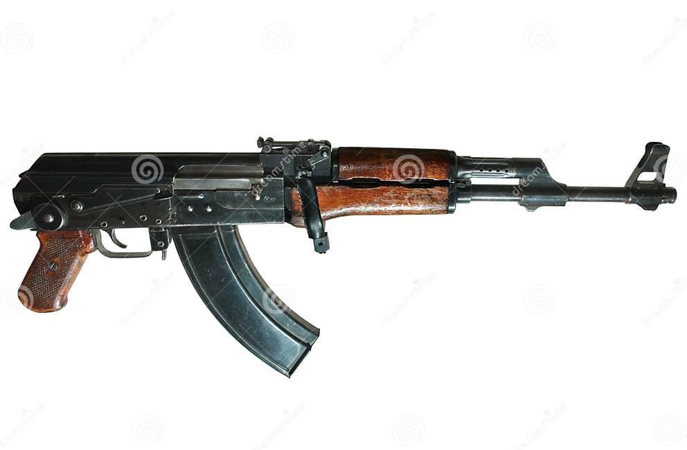 Ak-47 machine gun stock image. Image of russian, path - 12843565
