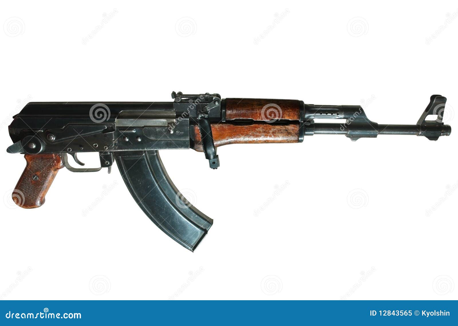 Ak-47 machinegeweer stock afbeelding. Image of veiligheid - 12843565