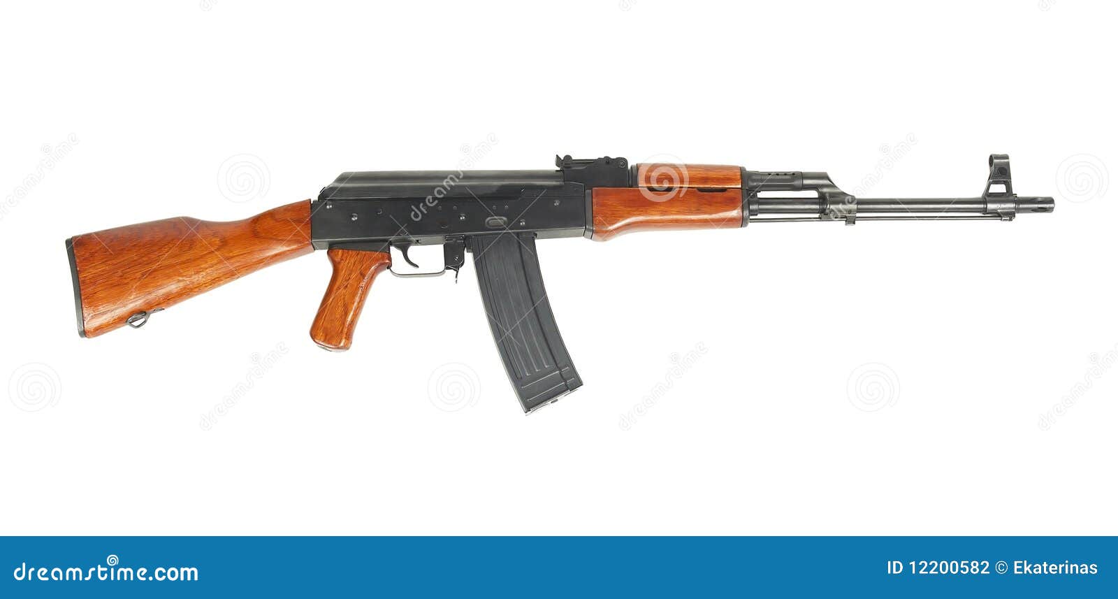 AK47 aislado foto de archivo. Imagen de terrorism, barrel - 12200582