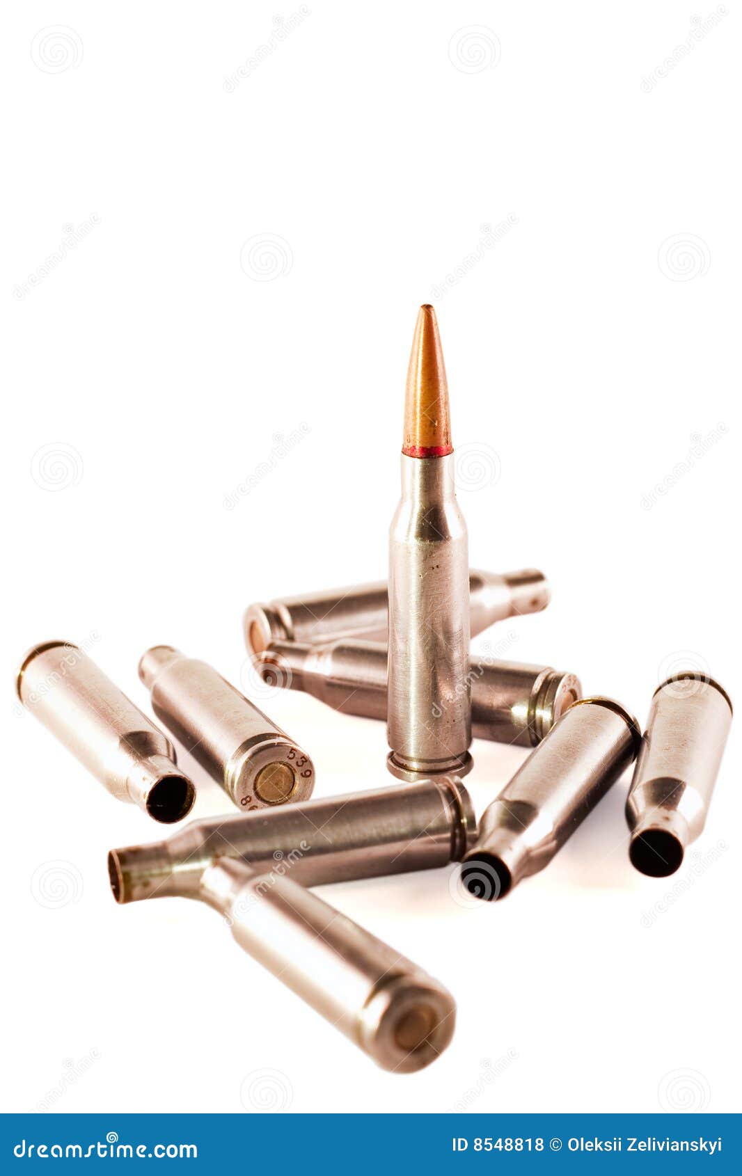 AK bullet and shells stock photo. Image of ammunition - 8548818