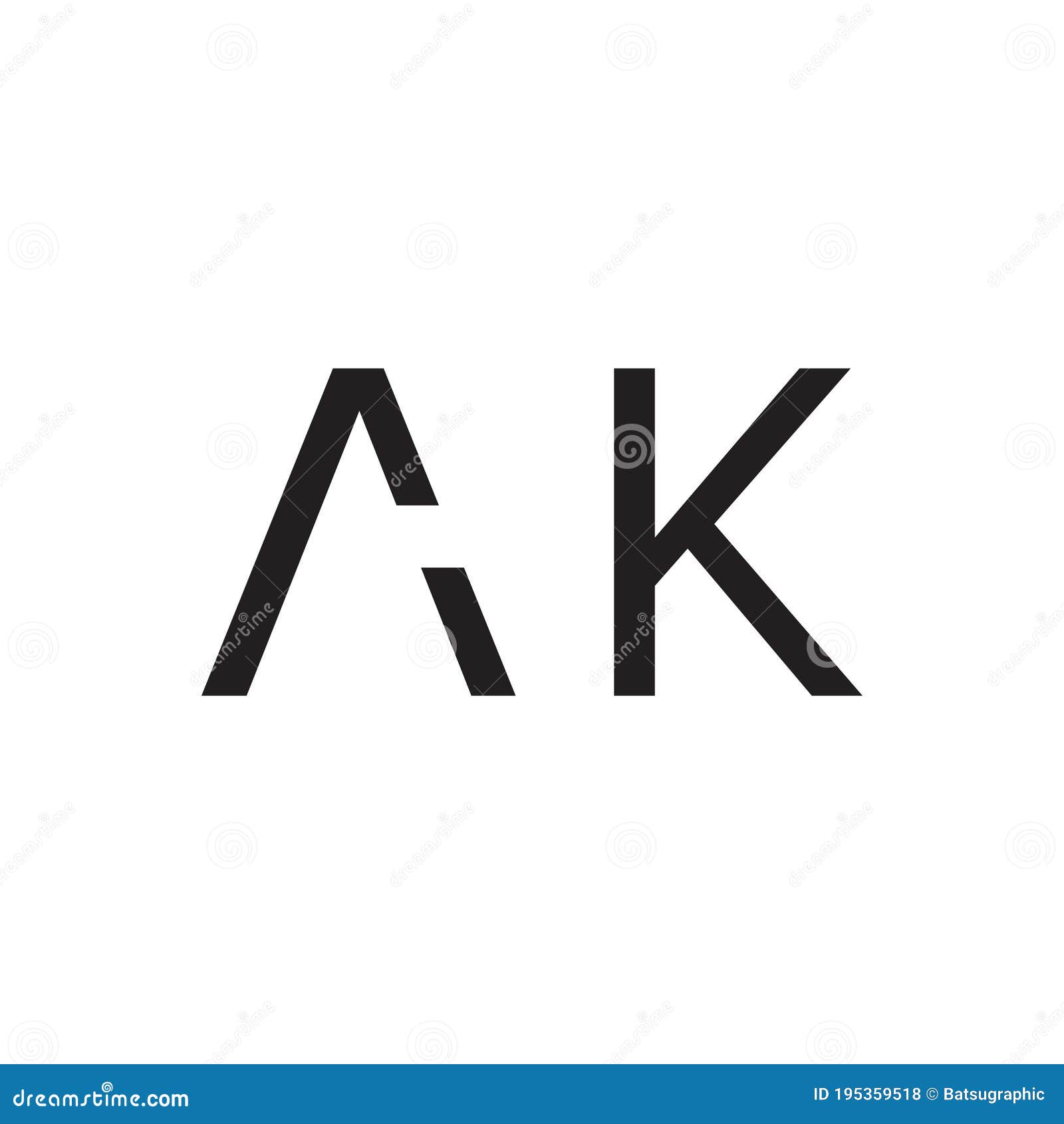Ak Initial Letter Vector Logo Icon Stock Vector - Illustration of ...