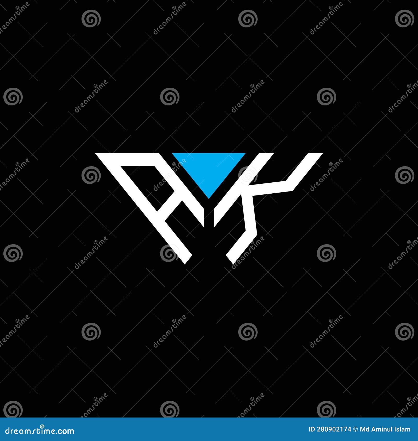 AK Letter Logo Creative Design with Vector Graphic, Abc Simple and ...