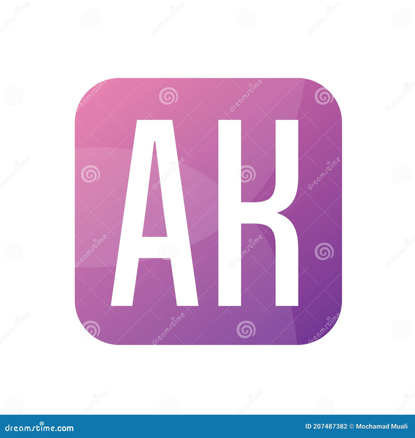 AK Letter Logo Design with Simple Style Stock Vector - Illustration of ...