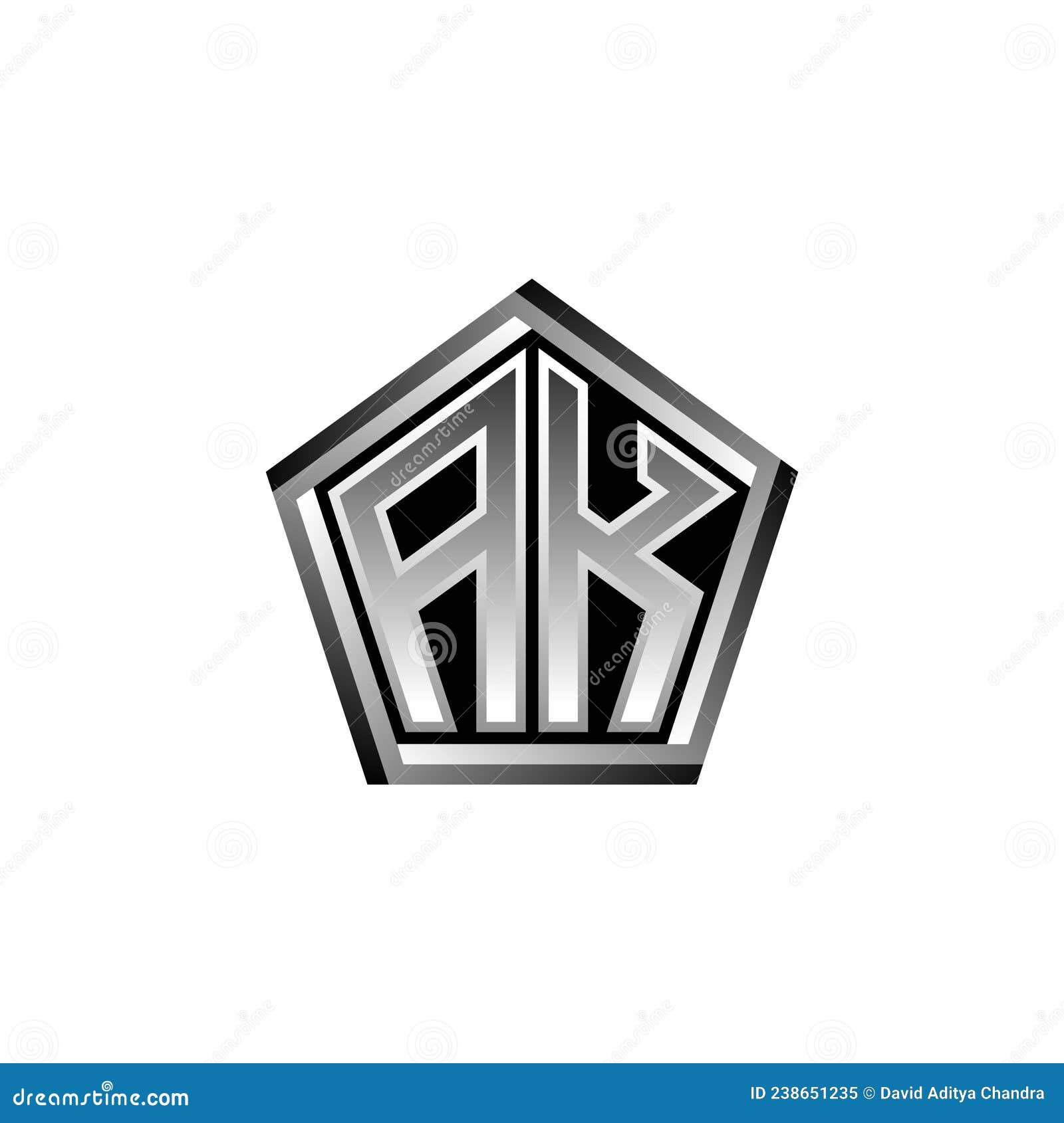 AK Logo Monogram Silver Geometric Modern Design Stock Vector ...