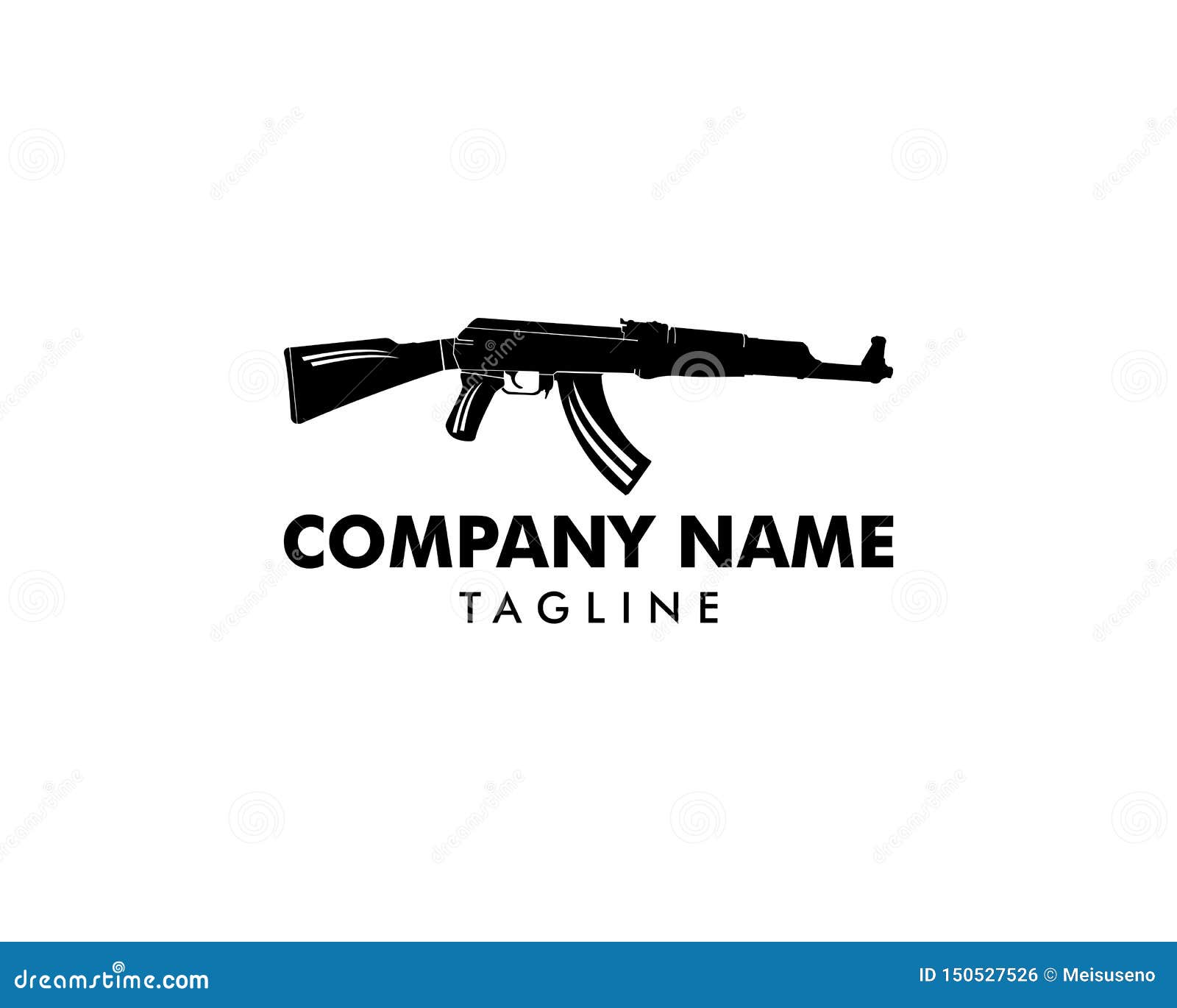 AK 47 Logo Template Design ilustración del vector. Ilustración de ...
