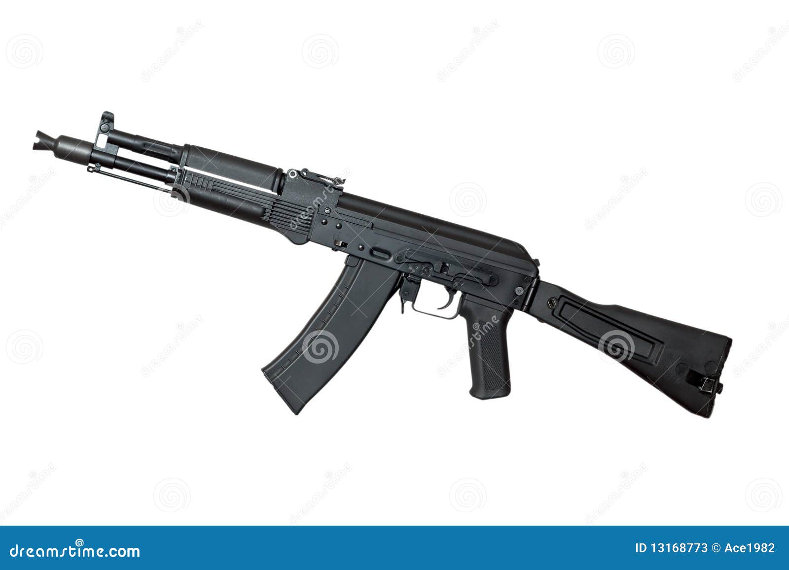 AK Rifle (AK105) Isolated on White Stock Image - Image of kalashnikov ...