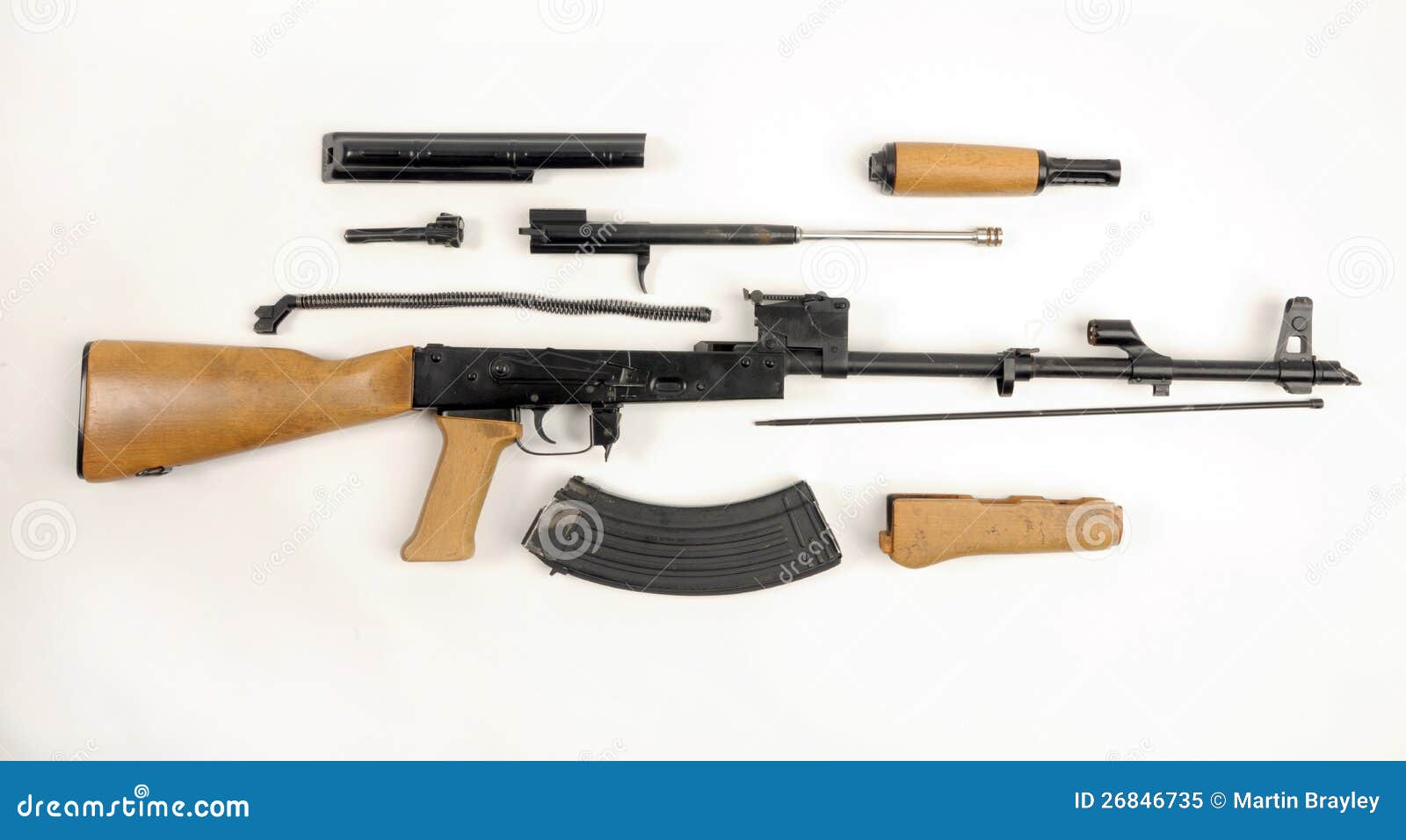 AK47 AKM Field Stripped. KALASHNIKOV Royalty Free Stock Photo - Image ...