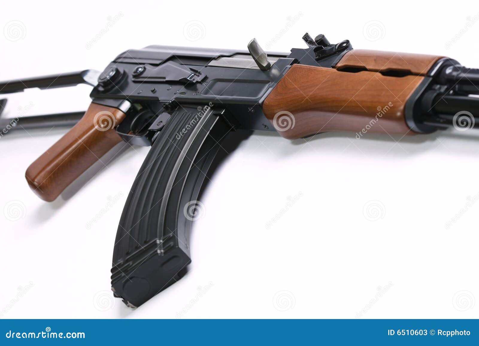 AK47 Rifle on White stock image. Image of guard, russia - 6510603