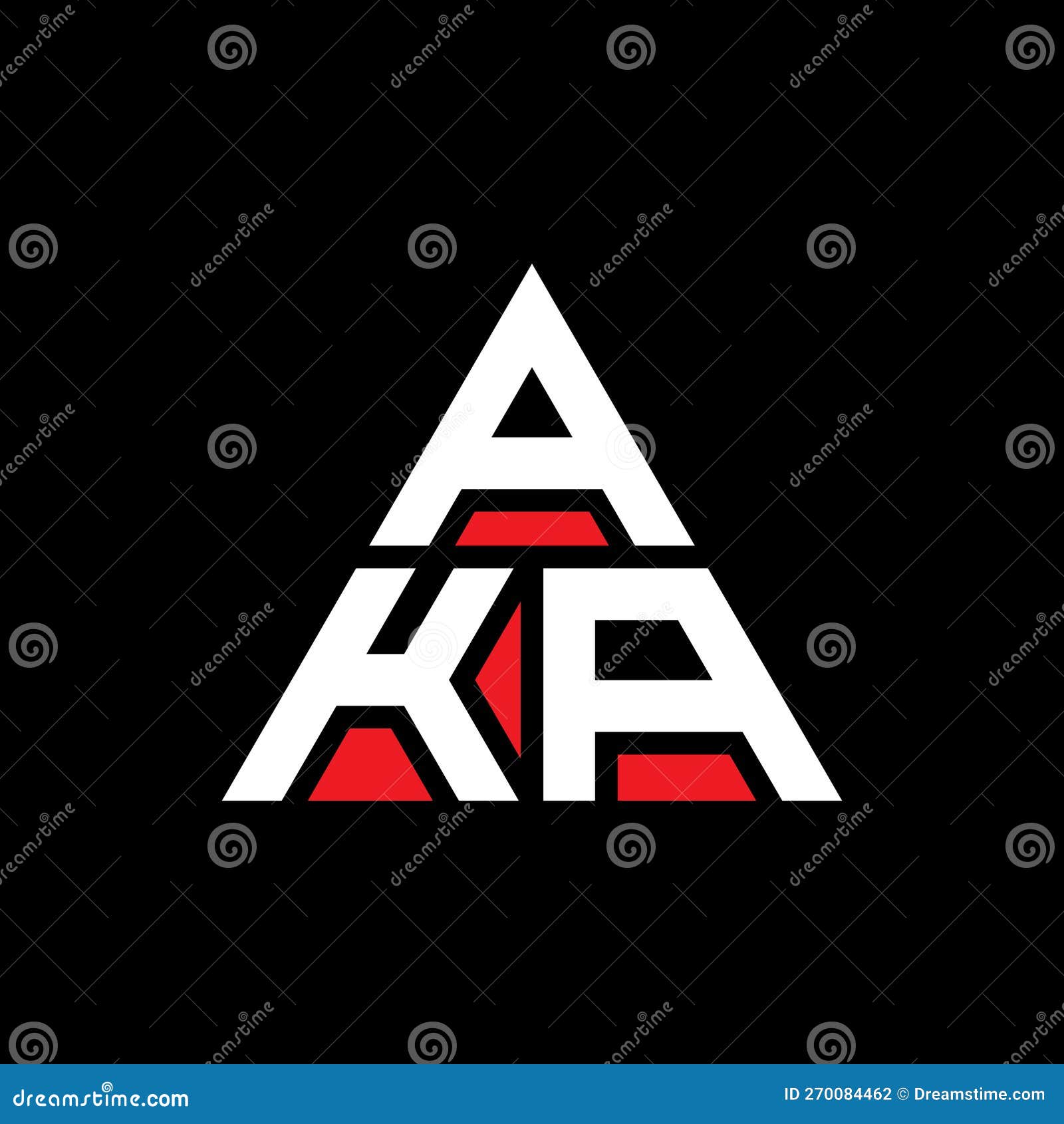 AKA Triangle Letter Logo Design With Triangle Shape. AKA Triangle Logo ...