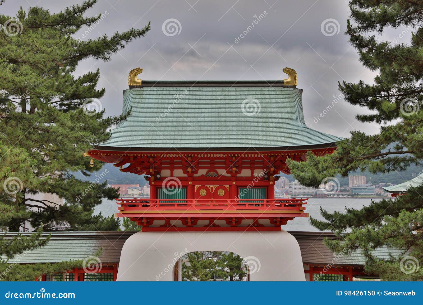 Akama Shrine in Shimonoseki, Japan Stock Photo - Image of asia ...