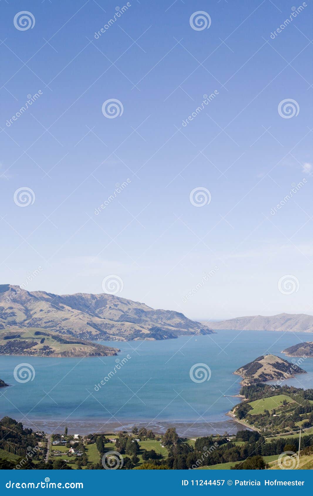 Akaroa bay in New Zealand stock image. Image of ocean - 11244457