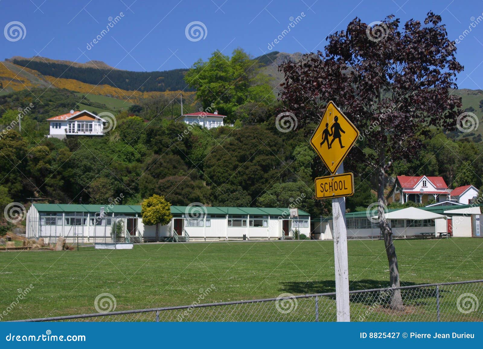 Akaroa School stock image. Image of christchurch, village - 8825427
