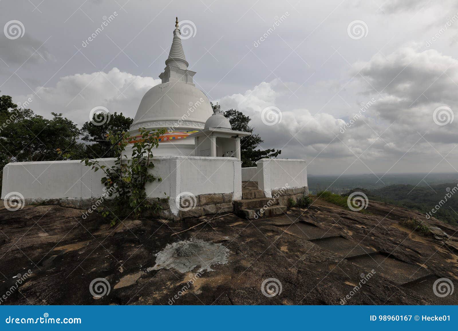 Akasha Temple at Maligatenna in Sri Lanka Stock Image - Image of stupa ...