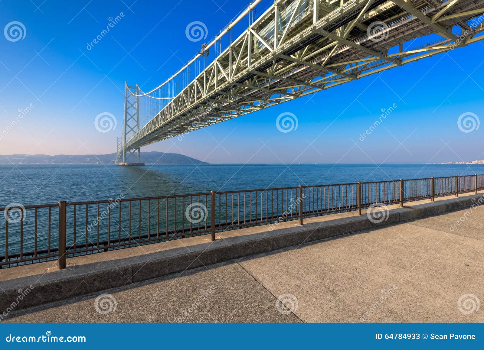 Akashi Bridge in Kobe, Japan Stock Image - Image of coastal ...
