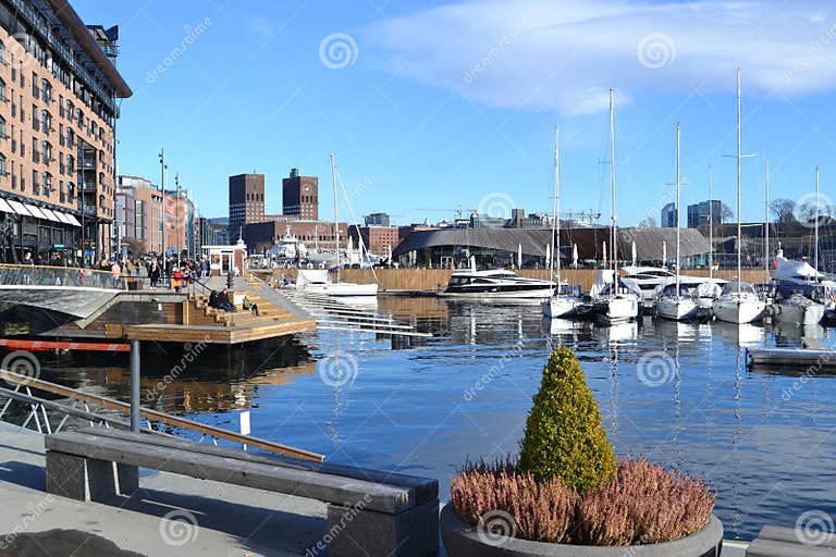 Aker Brygge - Oslo, Norway stock image. Image of north - 61907767