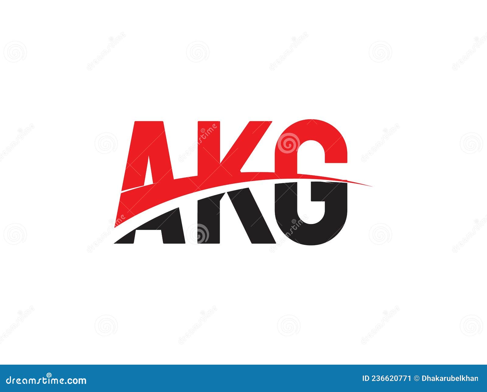 AKG Letter Initial Logo Design Vector Illustration Stock Vector ...