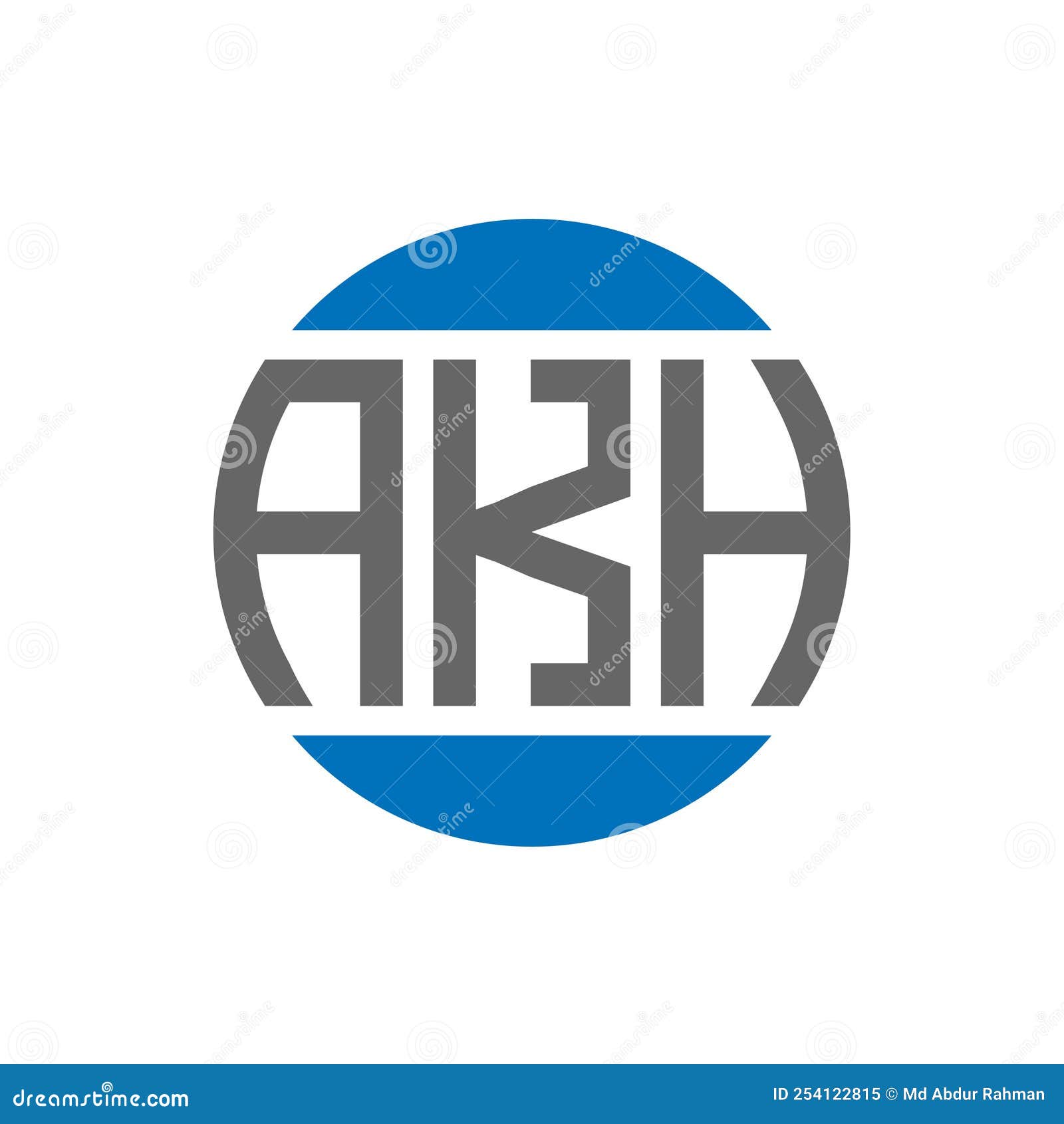 AKH Letter Logo Design on White Background. AKH Creative Initials ...