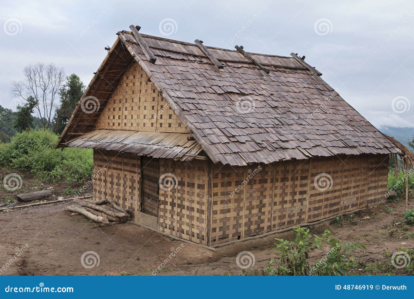 Akha village stock image. Image of adventure, mountain - 48746919