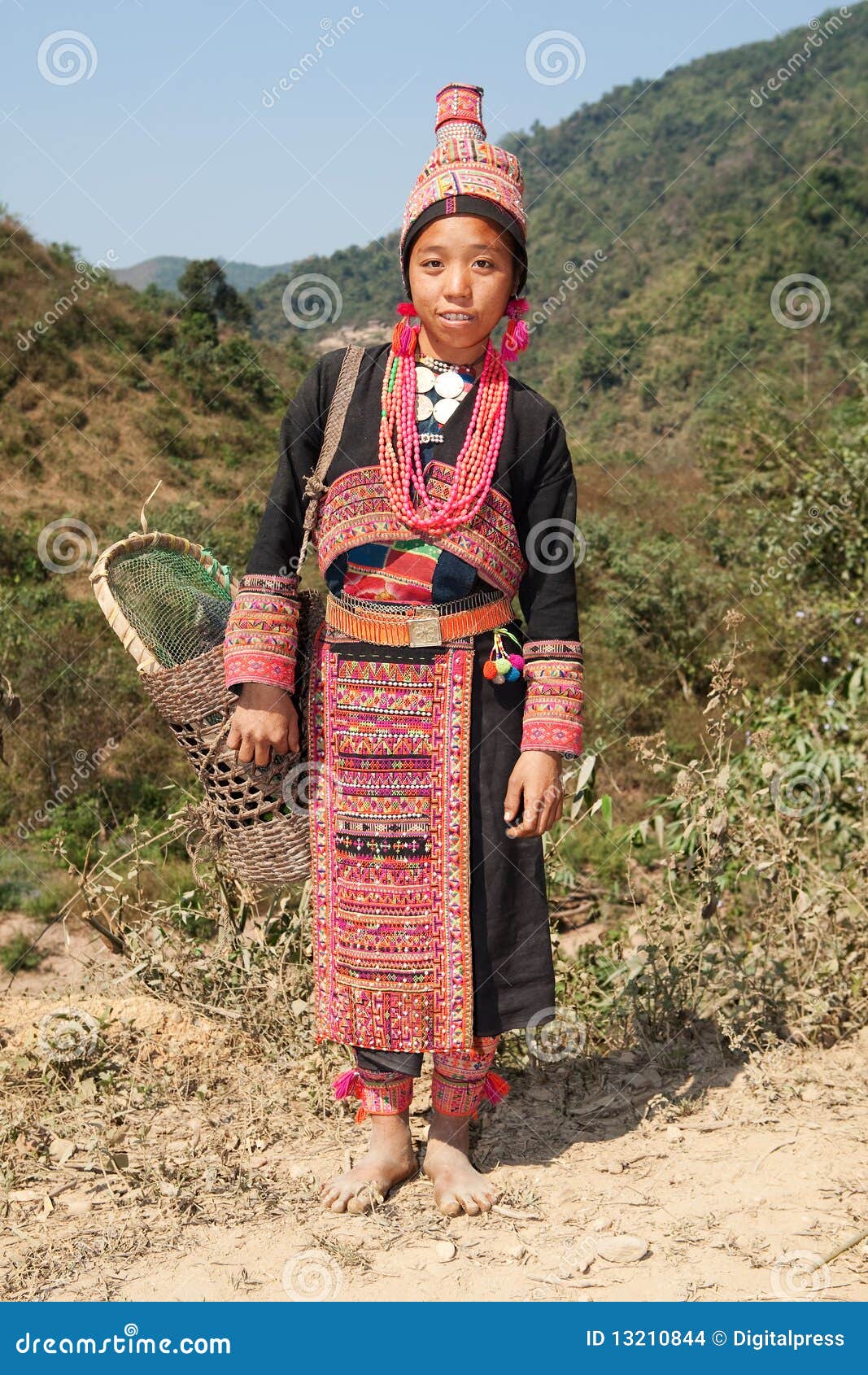 Akha woman in Laos stock photo. Image of indigenous, akha - 13210844