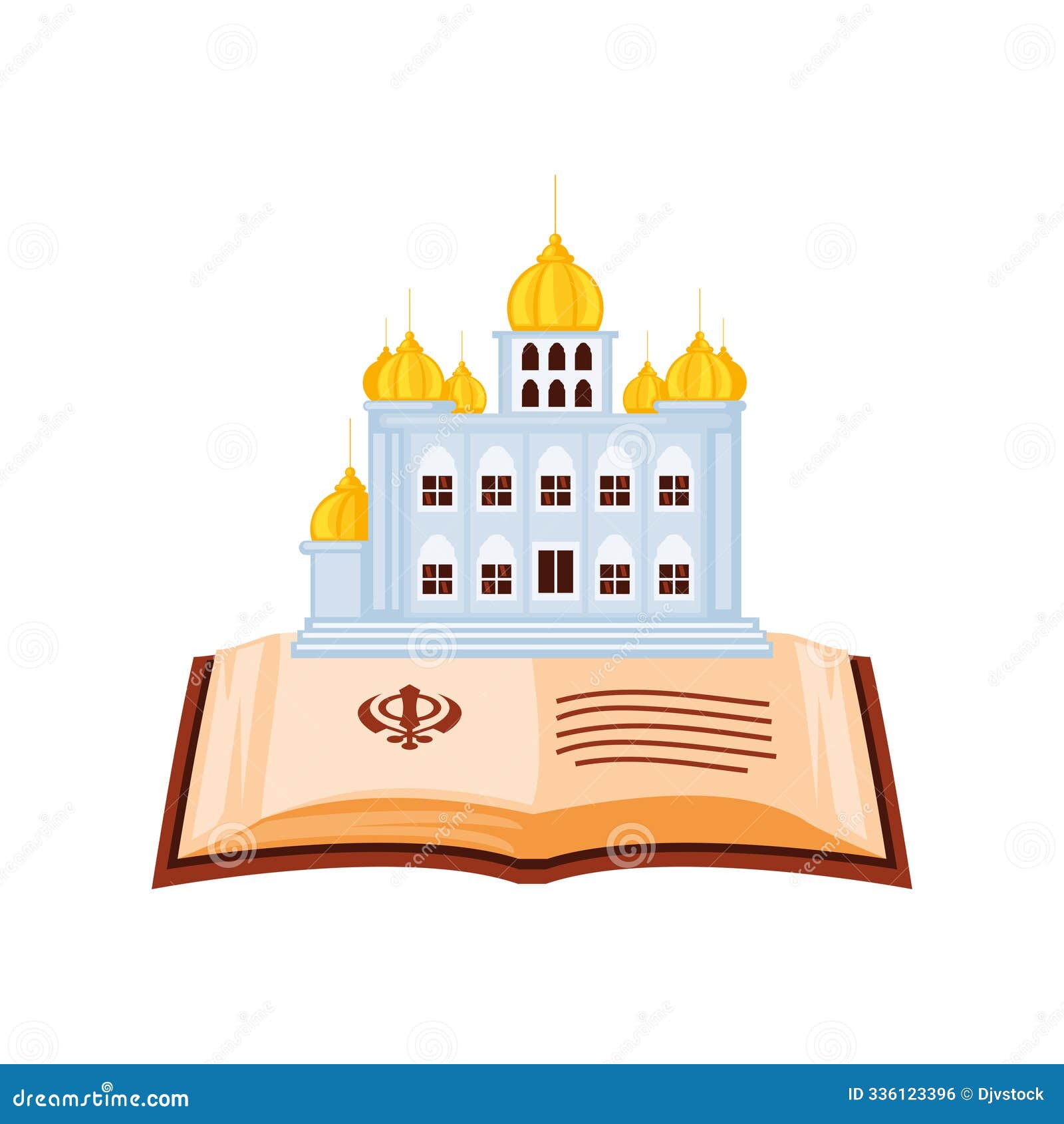 Akhand sahib path sikhism ilustración del vector. Ilustración de punyab ...