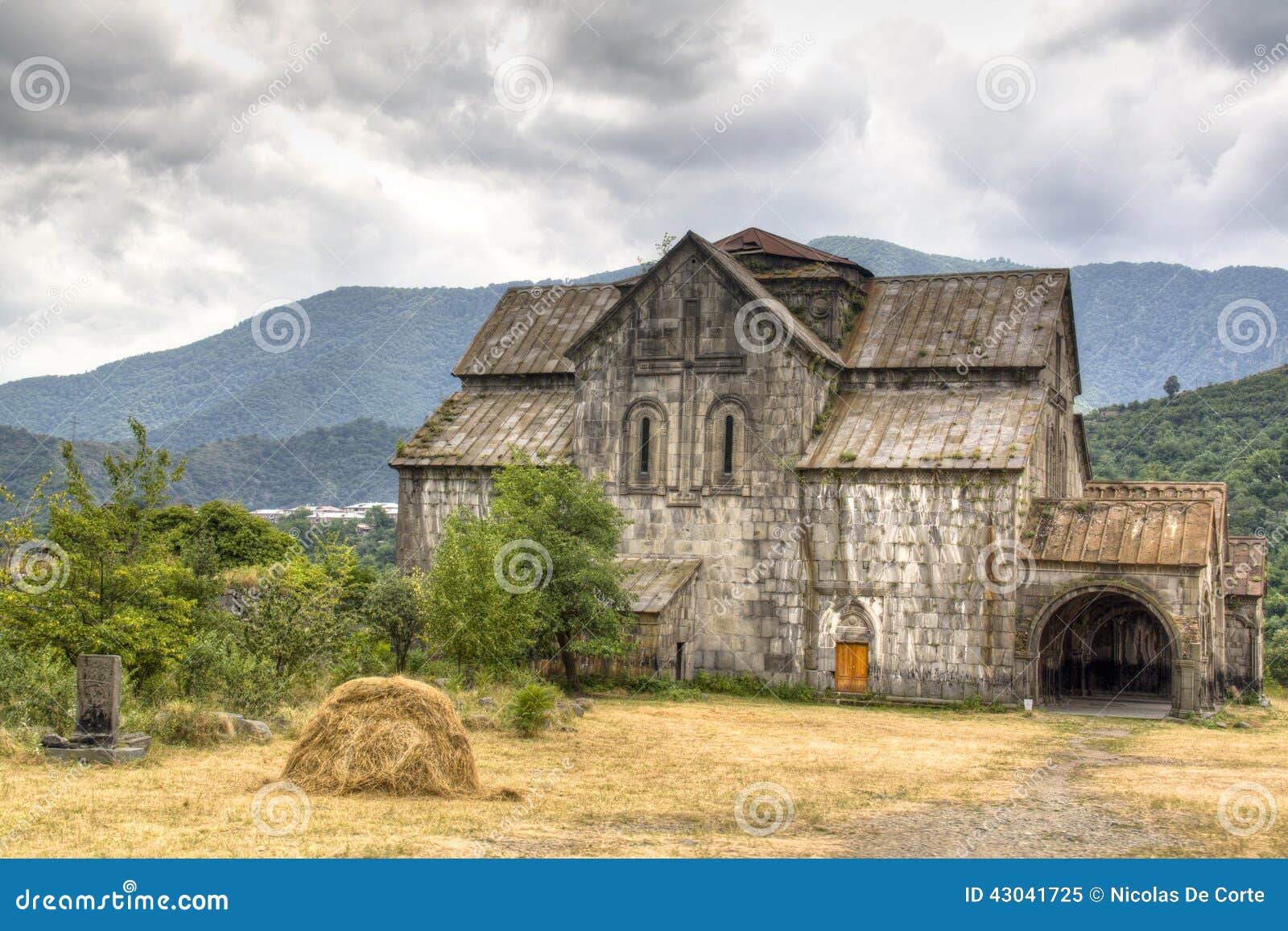 Akhtala monastery stock image. Image of history, blue - 43041725