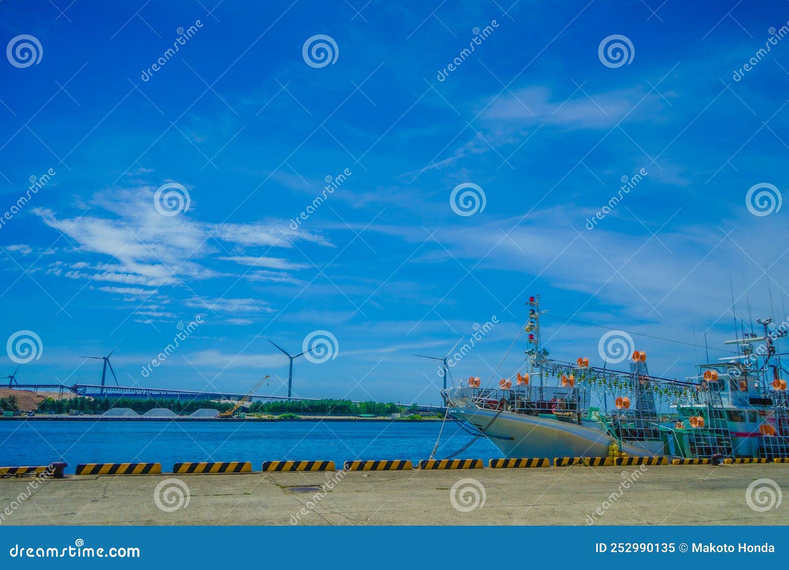 Akita Port and Blue Sky stock image. Image of district - 252990135