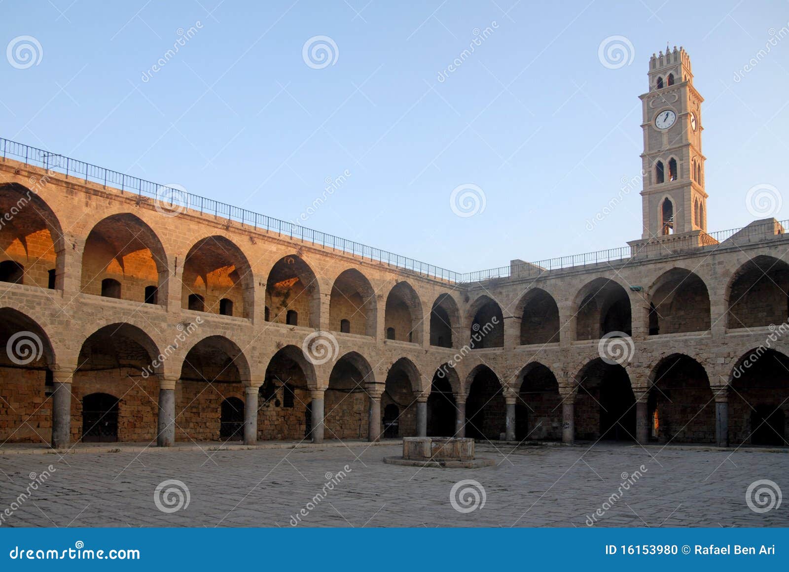 Akko Israel stock photo. Image of clock, horizontal, arch - 16153980