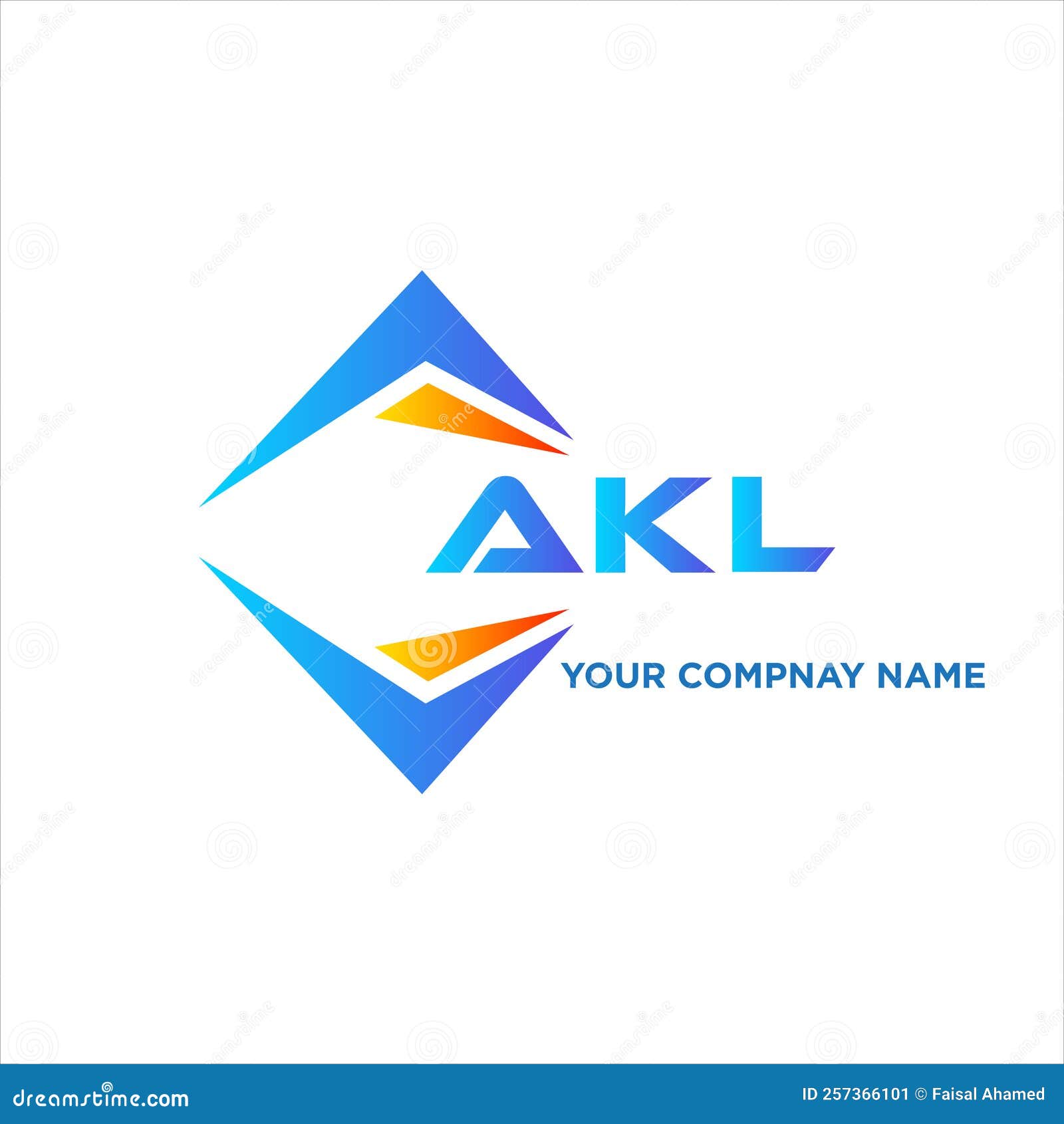 AKL Abstract Technology Logo Design on White Background. AKL Creative ...