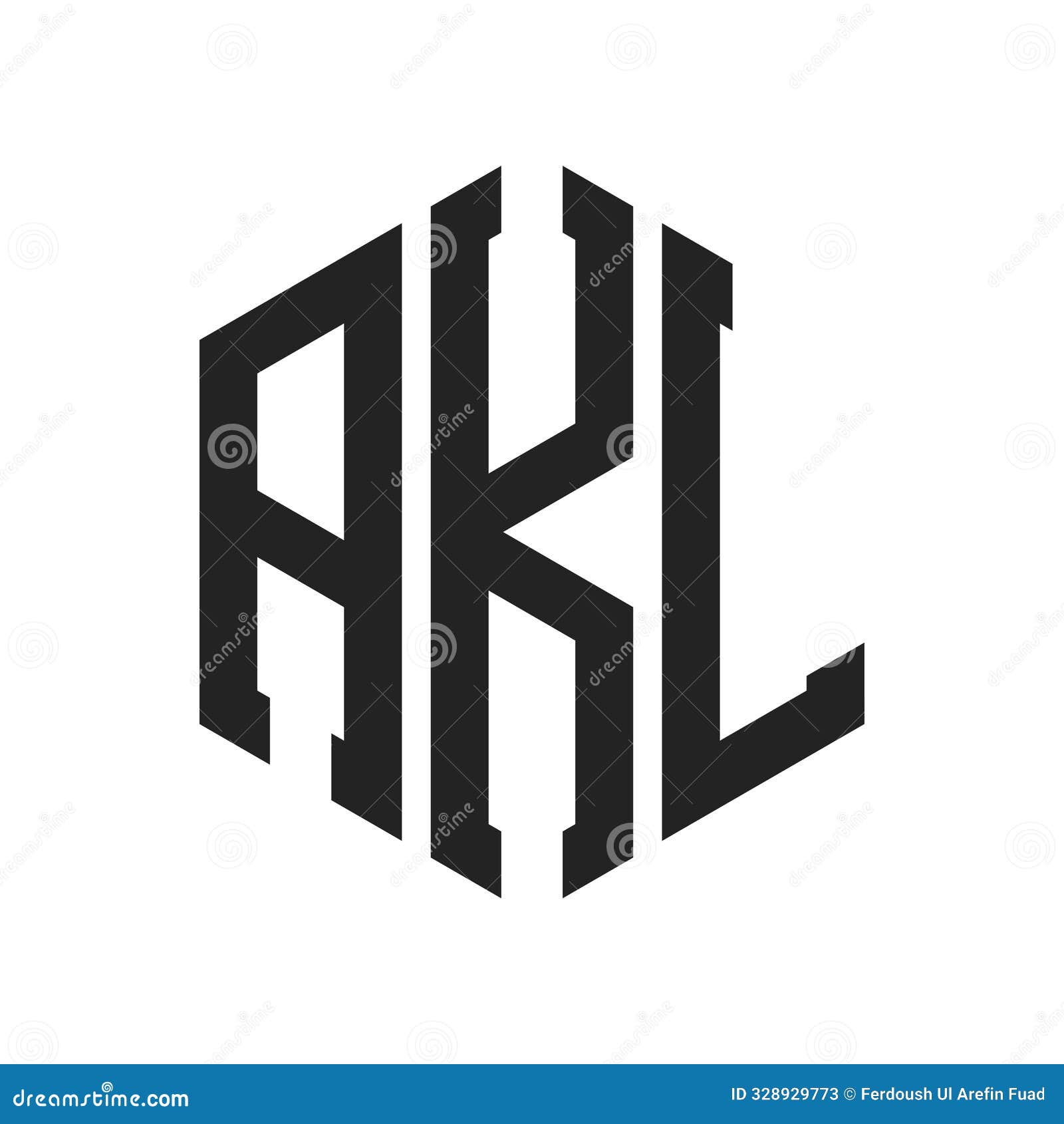 AKL Logo Design. Initial Letter AKL Monogram Logo Using Hexagon Shape ...