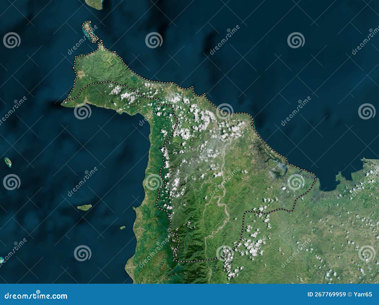 Aklan, Philippines. High-res Satellite. No Legend Stock Illustration ...