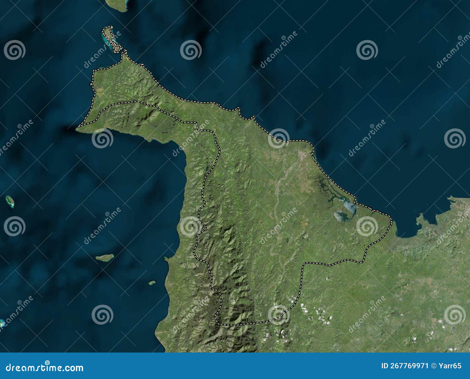 Aklan, Philippines. Low-res Satellite. No Legend Stock Illustration ...