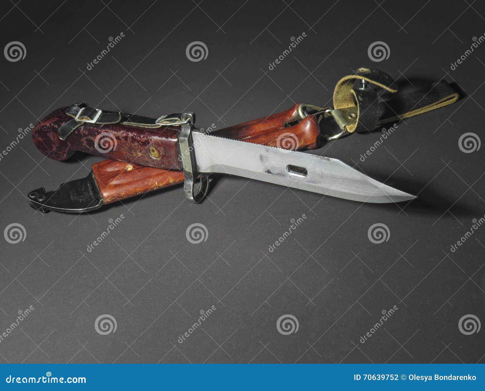 AKM bayonet knife stock photo. Image of blade, defense - 70639752