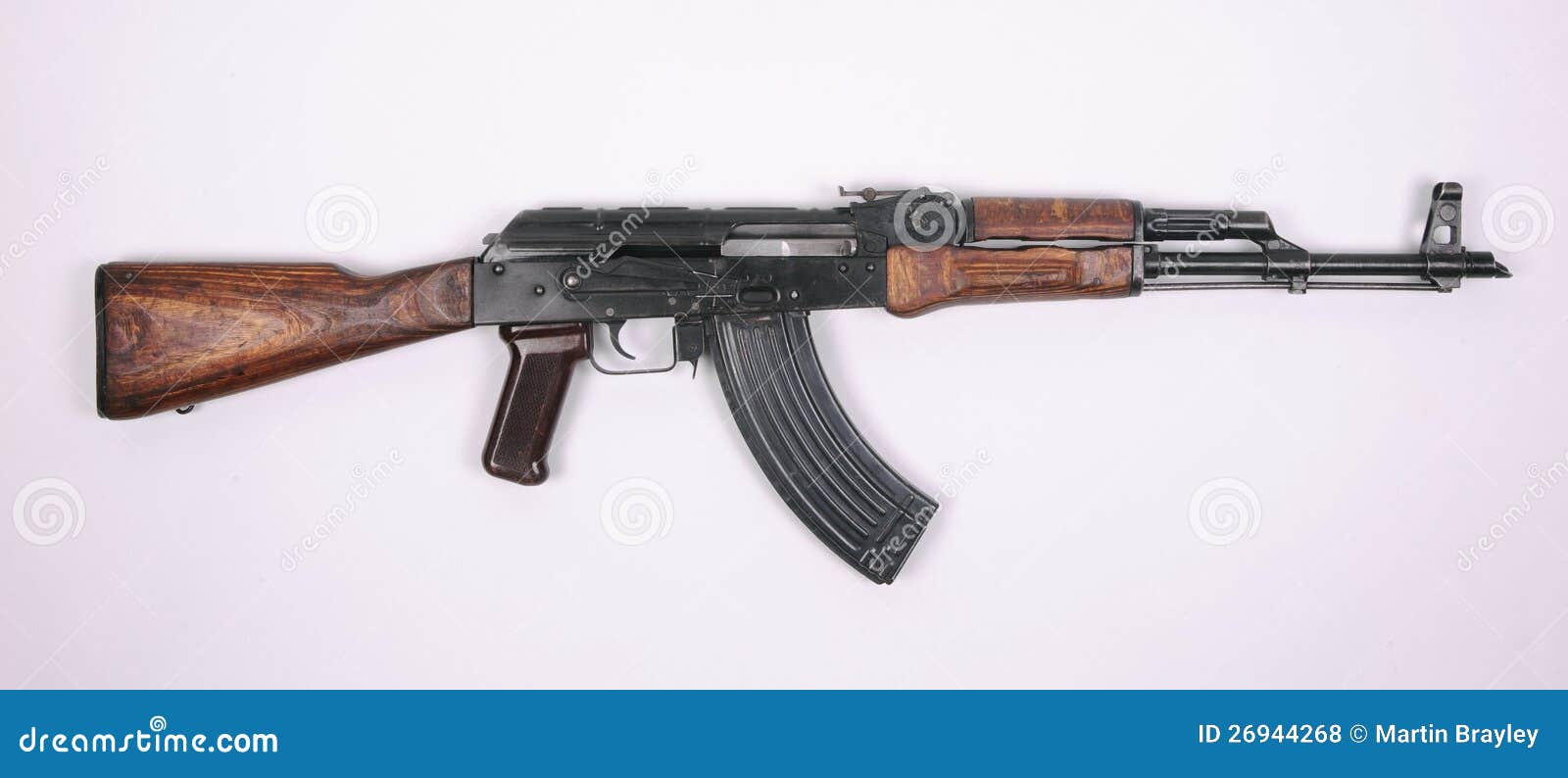 AKM Version of AK47 Assault Rifle Stock Photo - Image of black, ammo ...