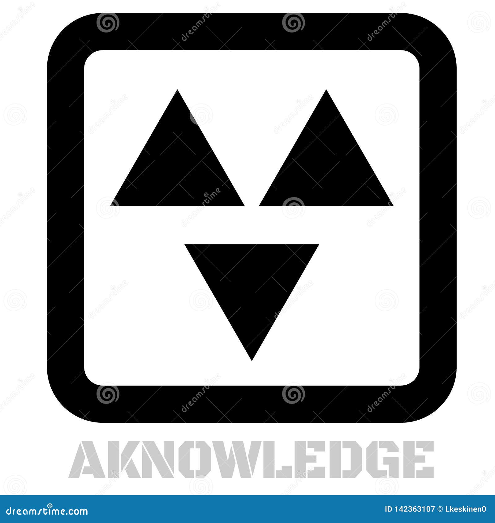 Aknowledge Concept Icon on White Stock Vector - Illustration of symbol ...