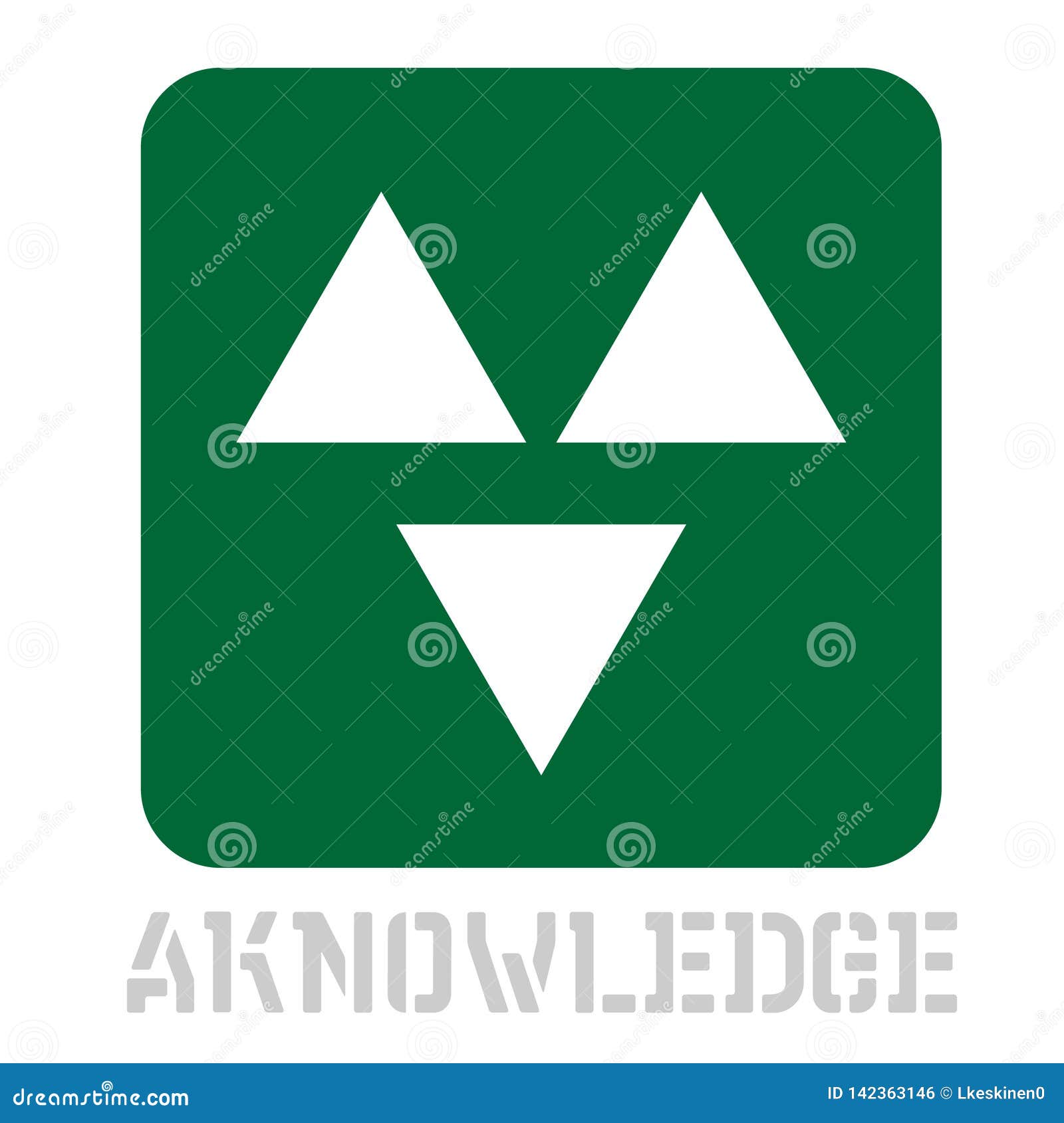 Aknowledge Concept Icon on White Stock Vector - Illustration of support ...