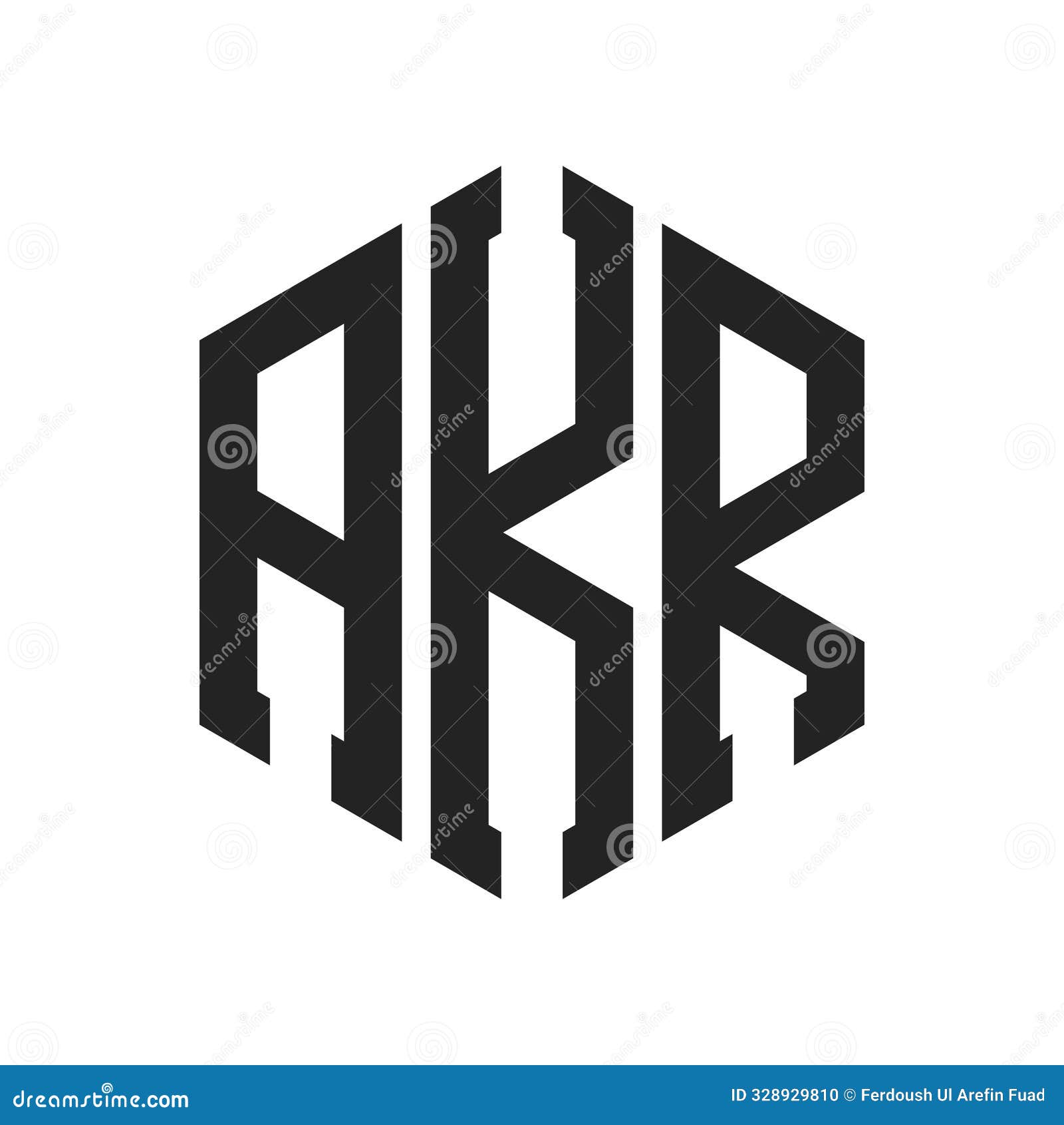 AKR Logo Design. Initial Letter AKR Monogram Logo Using Hexagon Shape ...
