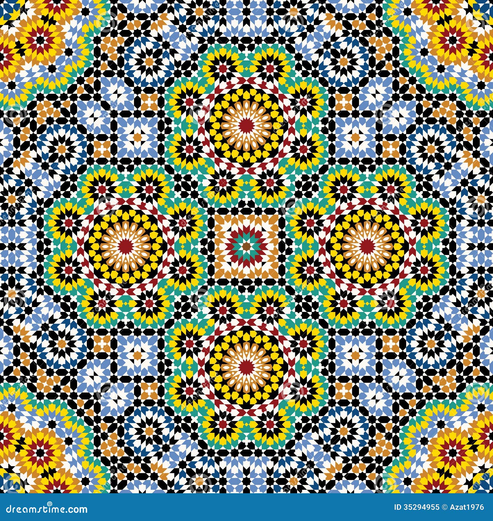 Akram Morocco Pattern Four stock vector. Illustration of tile - 35294955