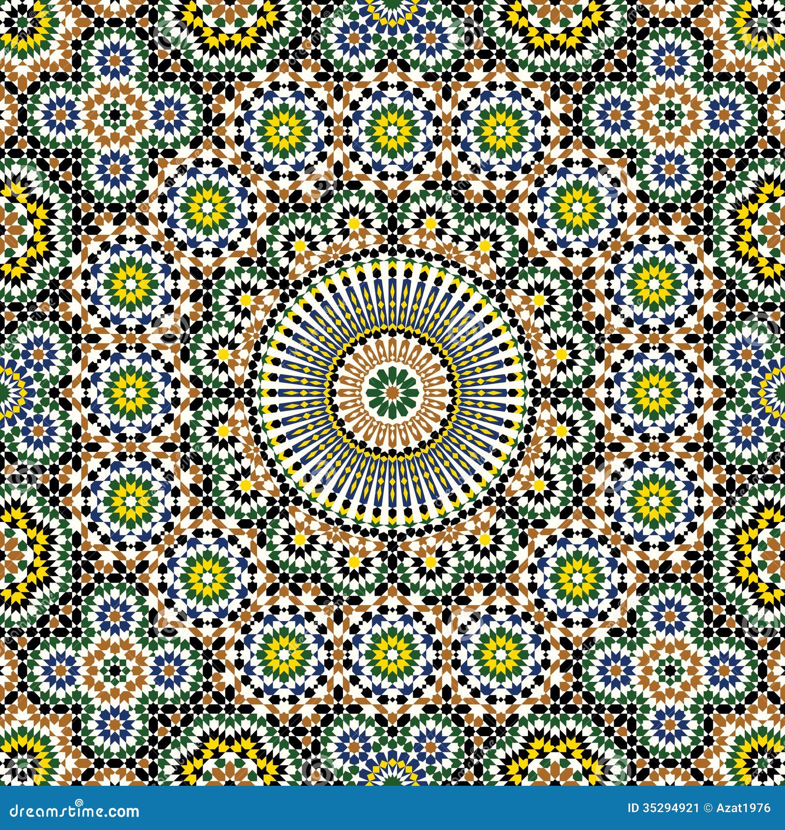 Akram Morocco Pattern Seven Stock Vector - Illustration of islam ...
