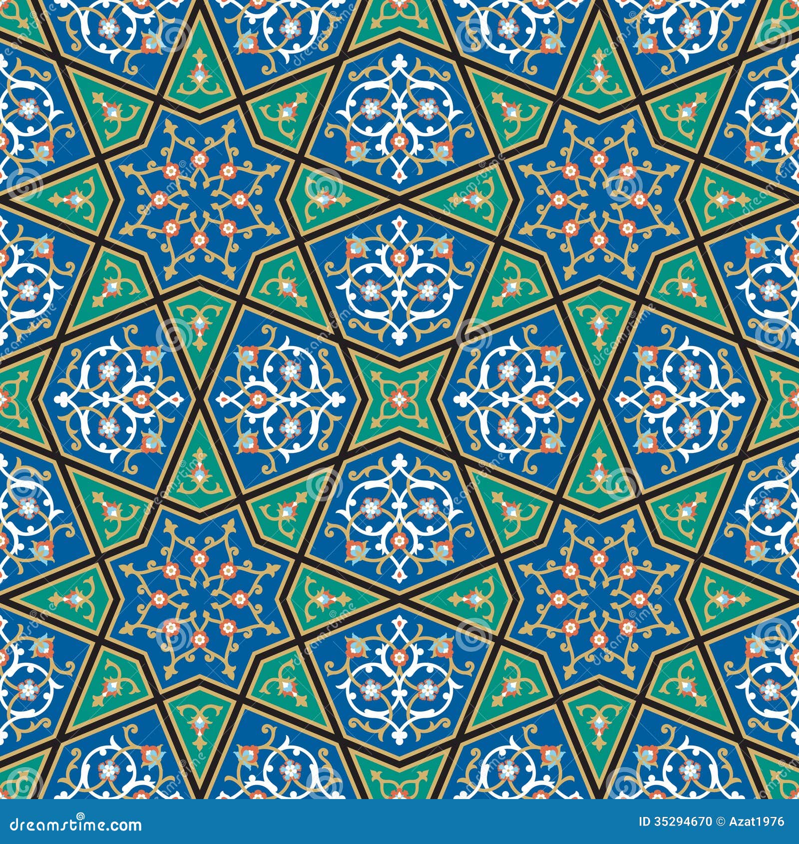 Akram Seamless Pattern Three Stock Vector - Illustration of painting ...