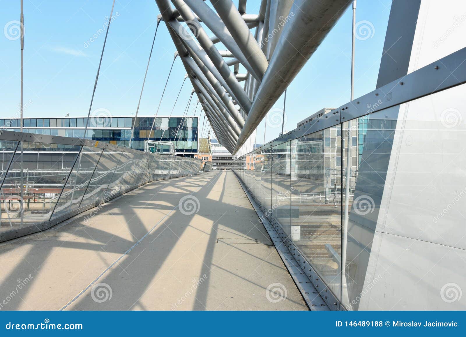 Akrobaten Pedestrian Bridge in Oslo, Norway Editorial Stock Photo ...
