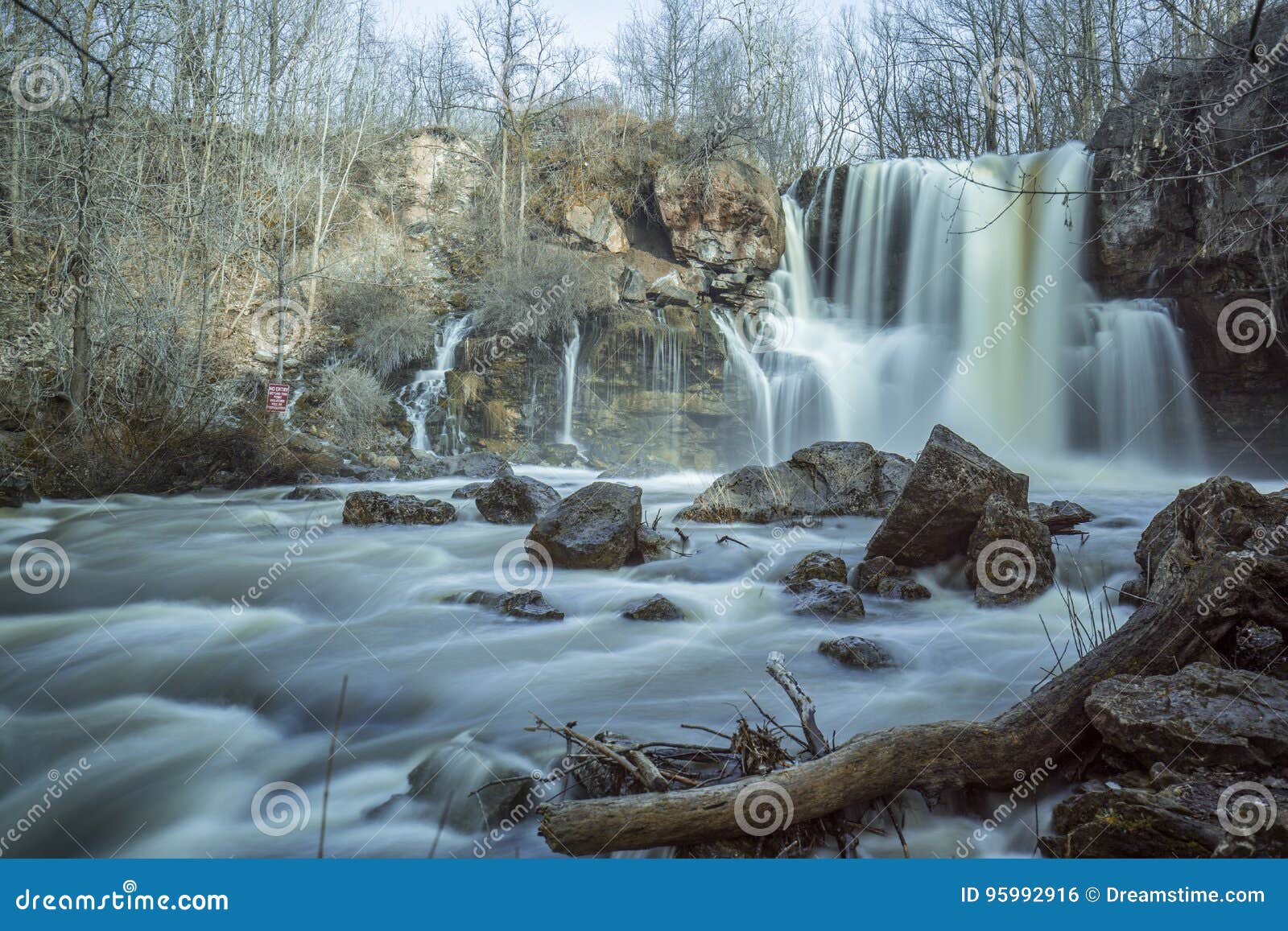 Akron Falls stock photo. Image of falls, waterfall, rocks - 95992916